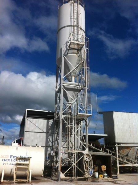 Typical batch plant silo with venting dust collector on top - InSkip ...